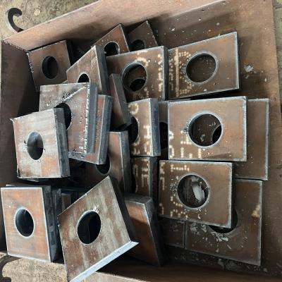 China ASTM A516 Boiler Steel Plate Gr.70 Normalized 14mm Cutting Square Flange Ring for sale