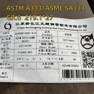 China ASTM A333 GR6 Low Temperature Seamless Alloy Steel Pipe And Tube for sale