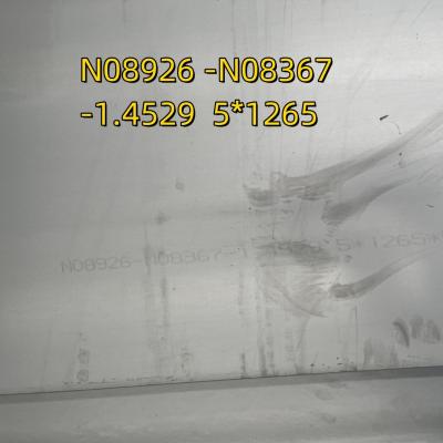 중국 N08926 N08367 DIN1.4529 스테인리스 스틸 판 5*1265*6000mm NO.1 AL-6XN 인콜로이 합금 25-6Mo 판매용