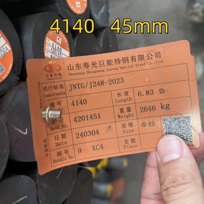 China Soild Alloy Bar (FORGED) MATERIAL ASTM A29/A29M GR. 4140  High Tensile Hot Rolled Steel Round Bar for sale