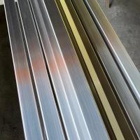 China Stainless Steel Rectangular Pipe Grade 304 75x20x1.2mm 6000mm Hairline Welded Tube for sale