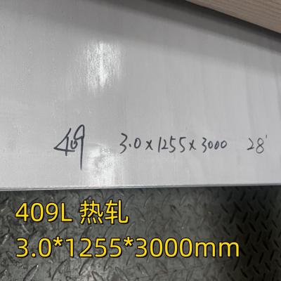 중국 SUH409L/SUS409L 1.4512 스테인리스 스틸 판 3.0*1255*3000MM 1D 표면 자동차 배기가스 부품 판매용