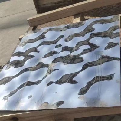 중국 201 304 물 물결 엽 은 금속 물 효과 크기 1220 X 3000mm 판매용