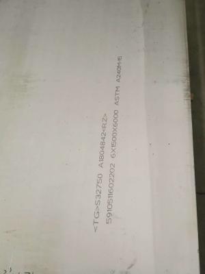 China ASTM A240 UNS S32750 Super Duplex Stainless Steel Plates DIN1.4410 Plate Te koop