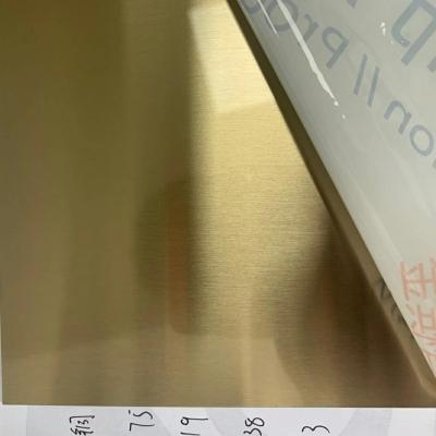 China Gouden Hairline/Gouden Spiegel 1219x2438mm Roestvrij staalblad Te koop