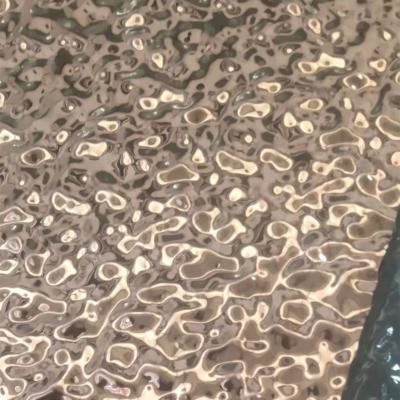 China Decoration Water Wave Stainless Steel Sheet Silver Polished SUS430 Width Magnatic for sale