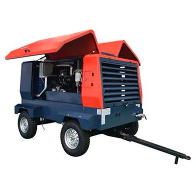 Cina Compressore d'aria a vite a motore diesel 8 bar 120 cm3 185 cm3 400 cm3 per miniere industriali in vendita
