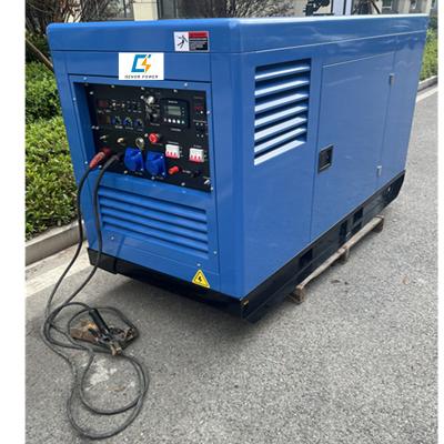 China Silent 500A 400Amp Mig Tig DC Welder Diesel-powered Integrated Generator and Welding Machine for sale