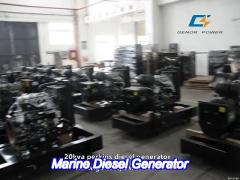 Estojo compacto pequeno Marine Diesel Generator Power Generation de 20 quilowatts para a C.A. dos veleiros trifásica