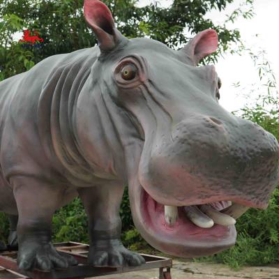 China Animatronic Hippopotamus , 4m Full Size Hippo For Amusement Park for sale