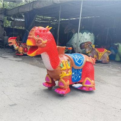 China Coin Control Walking Dinosaur Rides , Animatronic Dino Ride On for sale