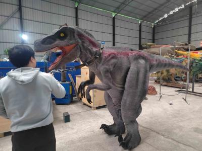 Cina Costume di raptor a strisce rosse a grandezza naturale Effetti del fumo in vendita