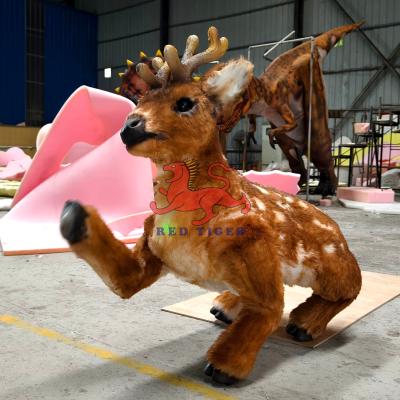 China New Realistic Animatronic Remote Control Walking Robot Animal Reindeer Robot Dog for sale