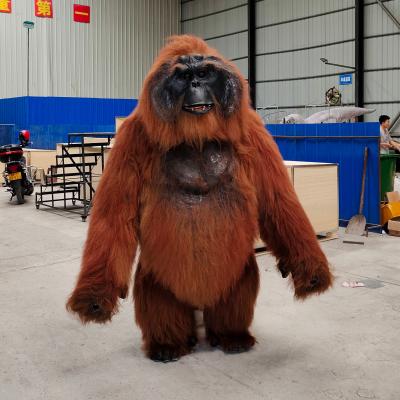 China Adult Gorilla Costume Realistic Orangutan Suit For Theme Park for sale