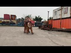 Natural Color Realistic Dinosaur Costume Manual Control Ankylosaurus Costume