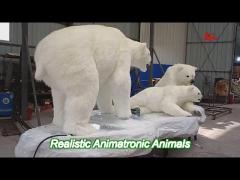 realistic animatronic life size polar bear  customized available 12 months warranty