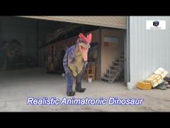 アニメ化された現実的なアニマトロニクス恐竜の等身大のアンキロサウルス タイプの恐竜