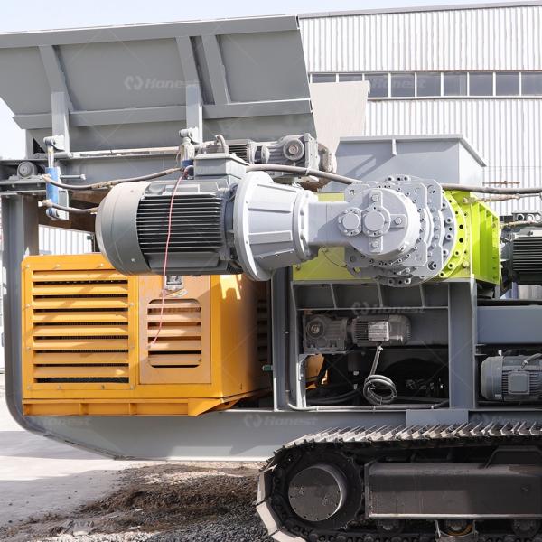 Quality Factory Sales Double Shaft Shredder Waste Metal Crawler Mounted Shredding Equipment Tracked Mobile Shredder for sale