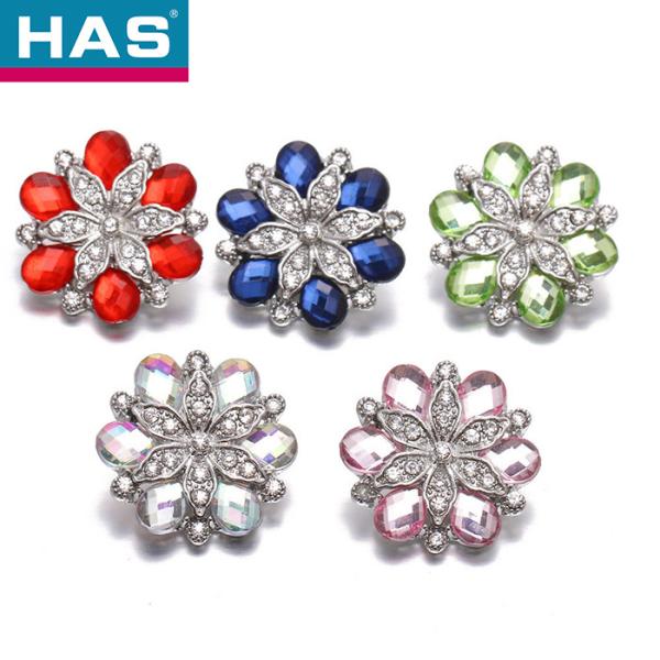 18mm bottoni a forma di fiore colorati personalizzati bottoni in strass senza nichel