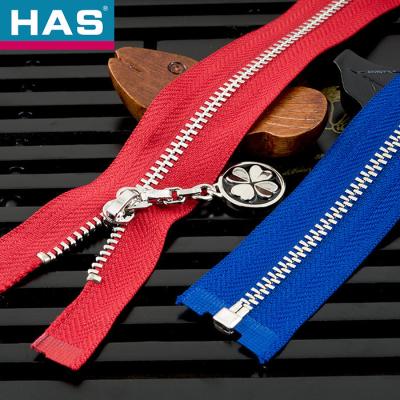 China Grijze metalen tandversnellers Op maat gemaakte luxe rits voor handtassen Te koop