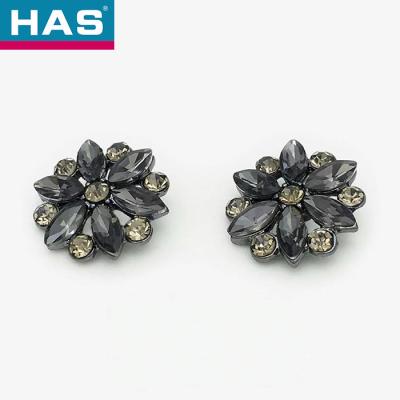 Cina Buttoni di strass nero senza nichel Buttoni da 21 mm per cappotto Windbreaker in vendita
