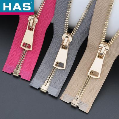 Китай Браунные резиновые резиновые резинки # 5 2 Way Separating Zipper Настраиваемые продается