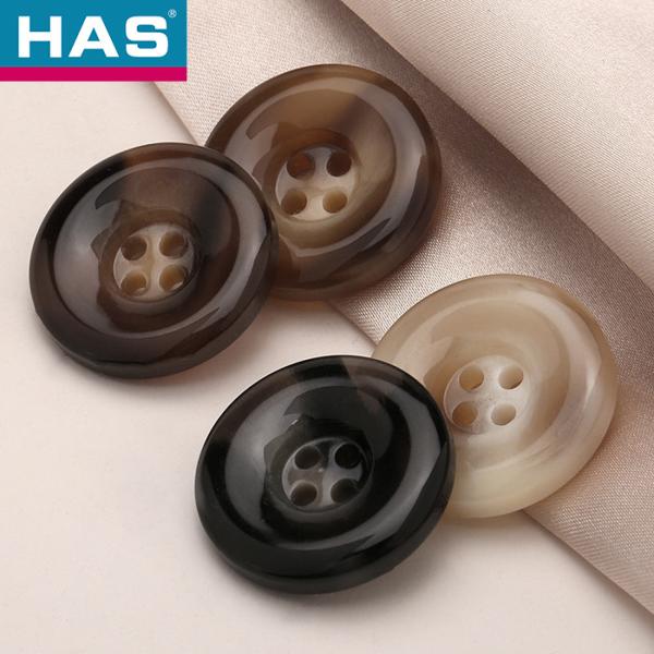 폴리에스터 블랙 4홀 버튼 21mm / 25mm 장식 버튼 공예품