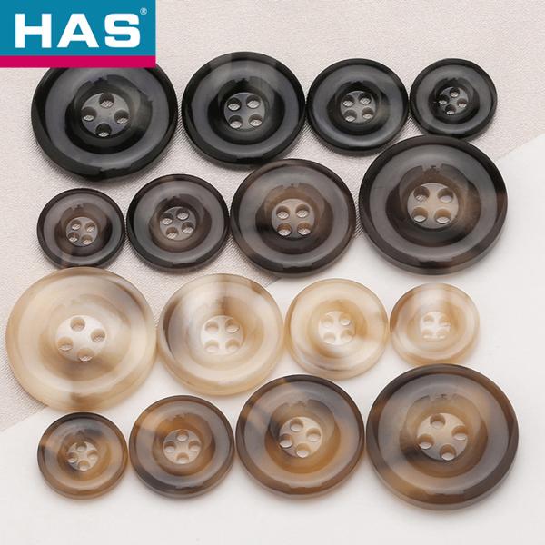 폴리에스터 블랙 4홀 버튼 21mm / 25mm 장식 버튼 공예품