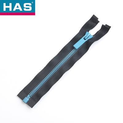 Cina Cerniera in metallo personalizzabile # 10 Cerniera a colori multipli Blu con slider di blocco automatico in vendita