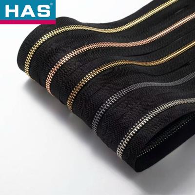 Китай Бронзовый герметический цип 5# Торба герметический цип настраиваемая одежда аксессуары продается