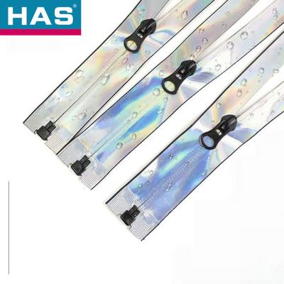 China Glanzige waterdichte spoel rits Duurzame water afstotende rits #5 Te koop