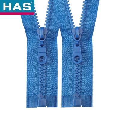 China #5 Resin Coil Zipper with Hard Material Thick Teeth Open End Design for sale