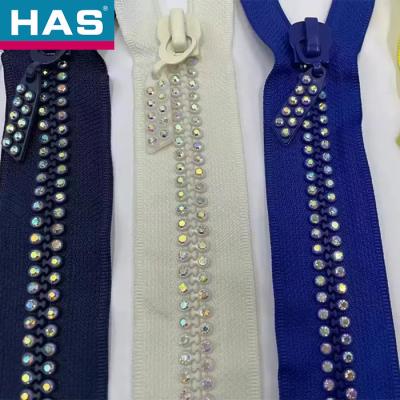 China Garment Diamond Zipper Eco Friendly Fashionable For Any Occasion for sale