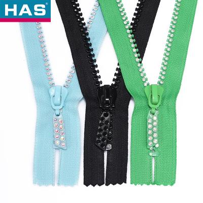 Китай Универсальная молния с ромбовидными зубьями для украшения одежды, закрытый дизайн хвоста продается