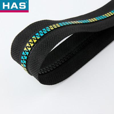 China Kunststoff-Zipper mit koreanischem Doppel-Farben-Design, Klebeharz, für Jeansjacken, jede Länge und offenes Ende zu verkaufen