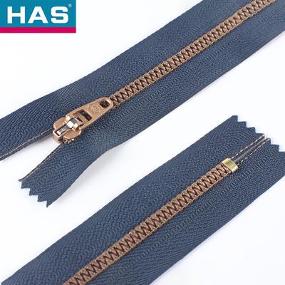 China Zíper leve de plástico 3 deslizantes para roupas ou jeans, design de imitação de cobre à venda