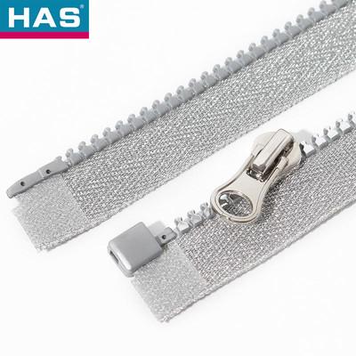 China Zíper de jaqueta de plástico nº 3 Tanque Prata Dentes de borracha Cauda aberta Controle de acesso de vestuário Têxteis domésticos Bagagem à venda