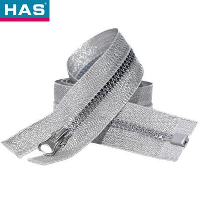 China Zíper de jaqueta de plástico nº 3 Tanque Prata Dentes de borracha Cauda aberta Controle de acesso de vestuário Têxteis domésticos Bagagem à venda