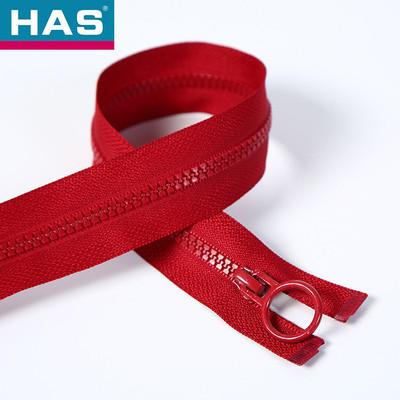 China Smooth Plastic Zippers Open End / Closed End Red Invisible Zipper for sale