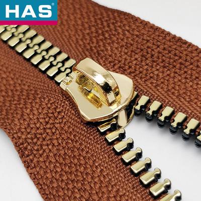 Cina Denti di plastica Zipper invisibile marrone Zipper di plastica personalizzato in vendita
