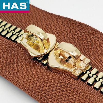 Cina Denti di plastica Zipper invisibile marrone Zipper di plastica personalizzato in vendita