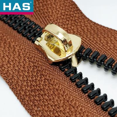 Cina Denti di plastica Zipper invisibile marrone Zipper di plastica personalizzato in vendita