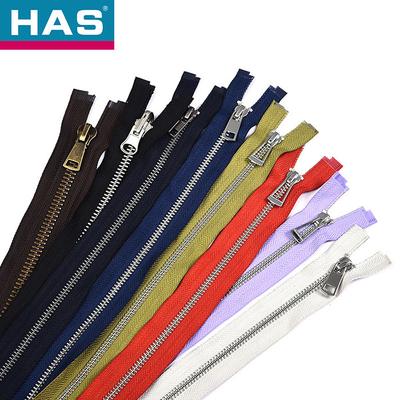 China #10 #12 Messing Metall Reißverschluss Auto Lock Reißverschluss mit anpassbarem Zugtyp zu verkaufen