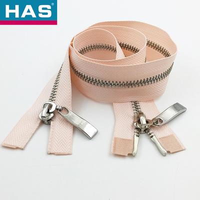 China #7 #8 Zíper de Metal Bidirecional Liso com Cursor de Trava Automática Preciso Preciso à venda