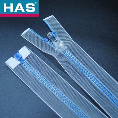 Cina #5 Resina Trasparente Blu 5-Numero Colore Cerniera a Coda Aperta con Linguetta per Abbigliamento in vendita