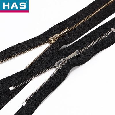 중국 의류 또는 수하물용 골든 소형 금속 지퍼 (오픈 엔드) 판매용