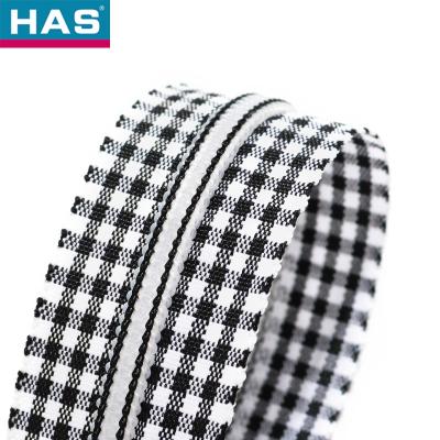 Cina #5 Chiusura con cerniera in nylon a scacchi in bianco e nero con estremità aperta per abbigliamento o bagagli in vendita