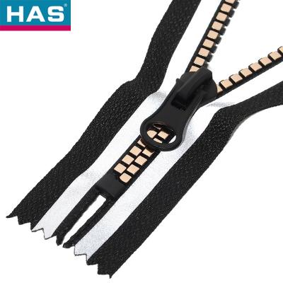 China Reflexive zweifarbige Quadrat Gummizähne Harz-Tab-Ziegel-Zipper-Plastik-Ziegel-Proben zu verkaufen