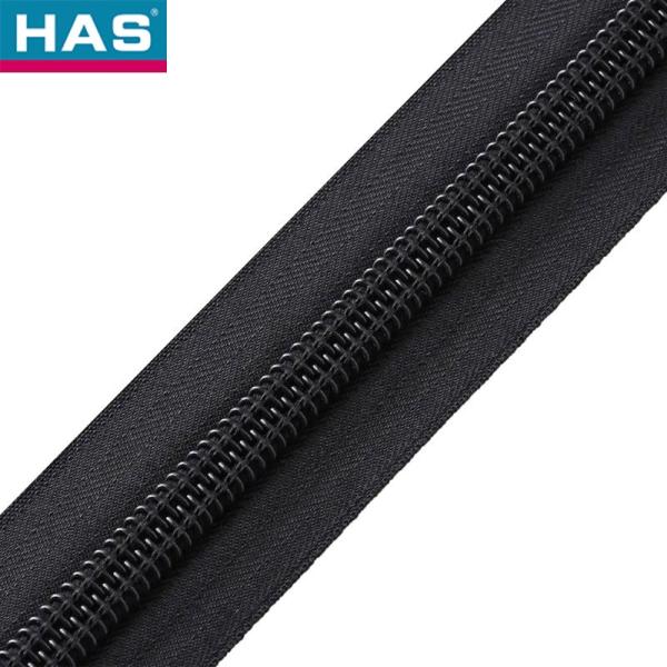 Quality Black Nylon Long Chain Zipper Roll Double Sided Long Chain Zipper for sale