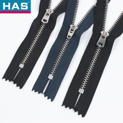 China #5 Aangepaste Roestvrijstalen Ritssluiting met Gesloten Einde en Y-Tanden voor Jeans Te koop